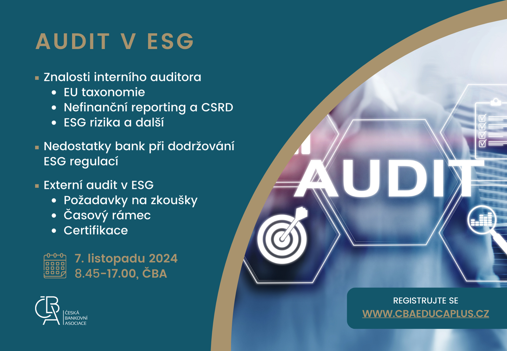 ESG v interním auditu - odborný seminář ČBA